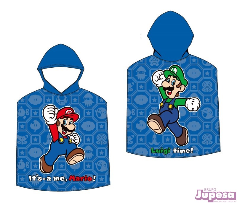 PONCHO TOALLA SUPER MARIO 55X110 CM